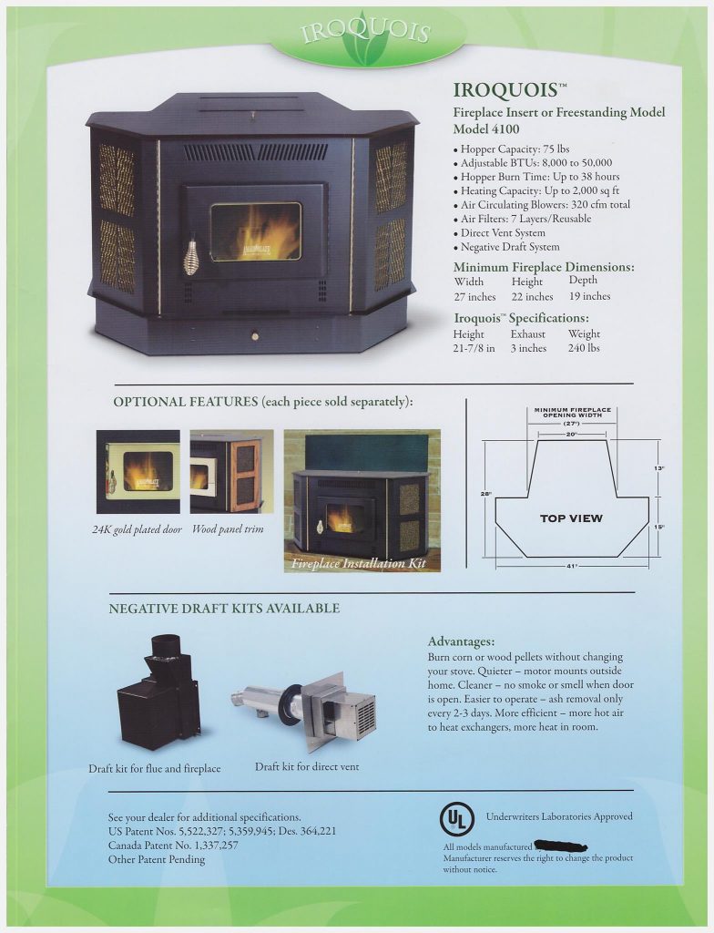 Model 4100 Iroquois Corn or Multi-Fuel Pellet Home Heater | America's ...